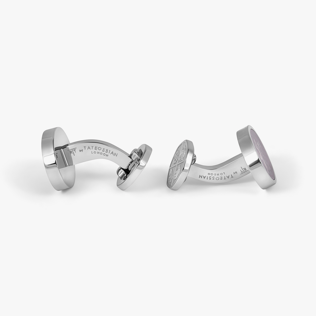 Regalia Lion Cufflinks in Stainless Steel with Black Carbon Fibre ...