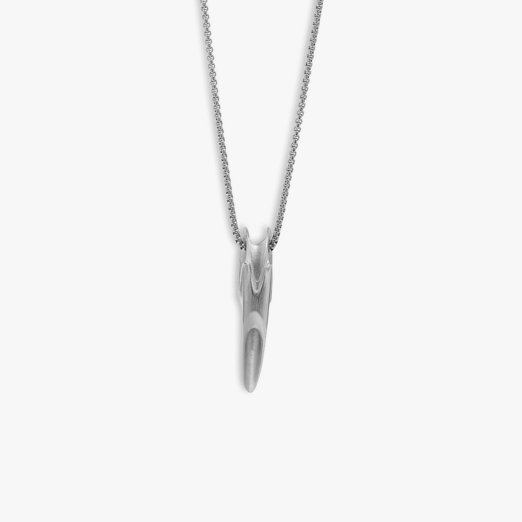 ZAHA HADID DESIGN Palladium Plated Steel Tyne pendant – Tateossian